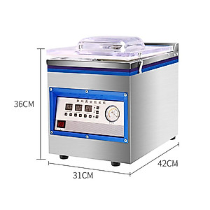 Vacuum Sealer Machine, Commercial Desktop Food Chamber Vacuum Sealer System Food Saver Sealing Machine Storage Packer 110V 360W
