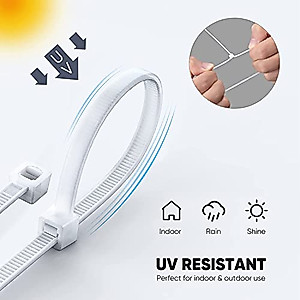 Zip Ties Heavy Duty 12 Inch,WLEAD 50lbs Tensile Strength Self-Locking Premium Nylon Cable Ties UV Resistant for Office,Garden,Indoor and Outdoor (100Pack)