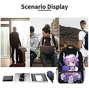 Anime Miss Kobayashi'S Dragon Maid Kanna Kamui Laptop Backpack Boy Girl Casual Bag Travel Daypack Bookbags