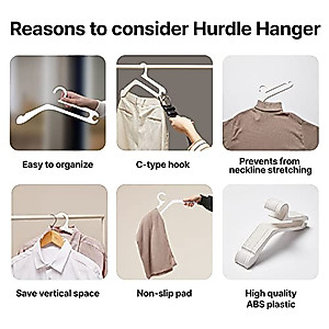 Space Saving, Heavy Duty, Non-Slip Suit, Pants Clothes Hangers, White Large - Pack of 10