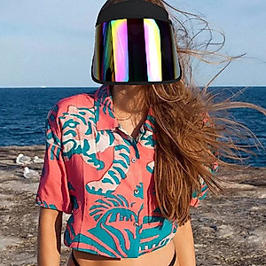 Face_Shield Protector Sun Visor Hat UV Protection Summer Sun Cap Great for Oudtoor Hiking Camping Golf Tennis Cycling Black