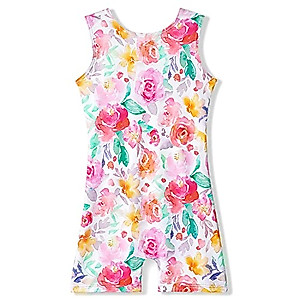 MYQFF Gymnastics Leotards for Girls Dance Tumbling Unitards Biketards Unicorn Hotpink 3t 4t