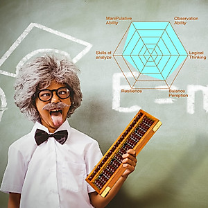 Flutesan 2 Pieces Abacus for Adults Kids Math, Wooden Abacus Japanese Chinese Soroban, 17 Column 13 Column Soroban Calculator (13 Column)