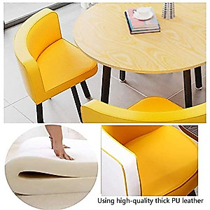 IWQHQXR Office Conference Table, Desk and Chair Combination Dining Table and Chair Set of 4 Modern Minimalist Living Room Kitchen Display Wooden Round Table (Color : Round Table Brown)