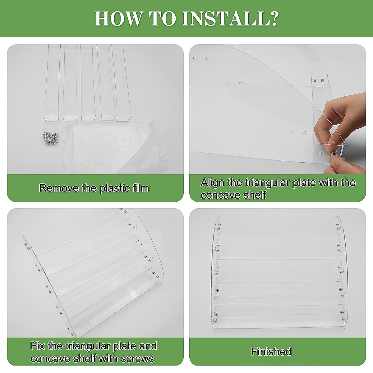 yuuzue 5 Tier Greeting Card Display Rack, Clear Acrylic Sticker Display Stand for Vendors Retail Display Photo Stand for Counter Tabletop Display Supplies