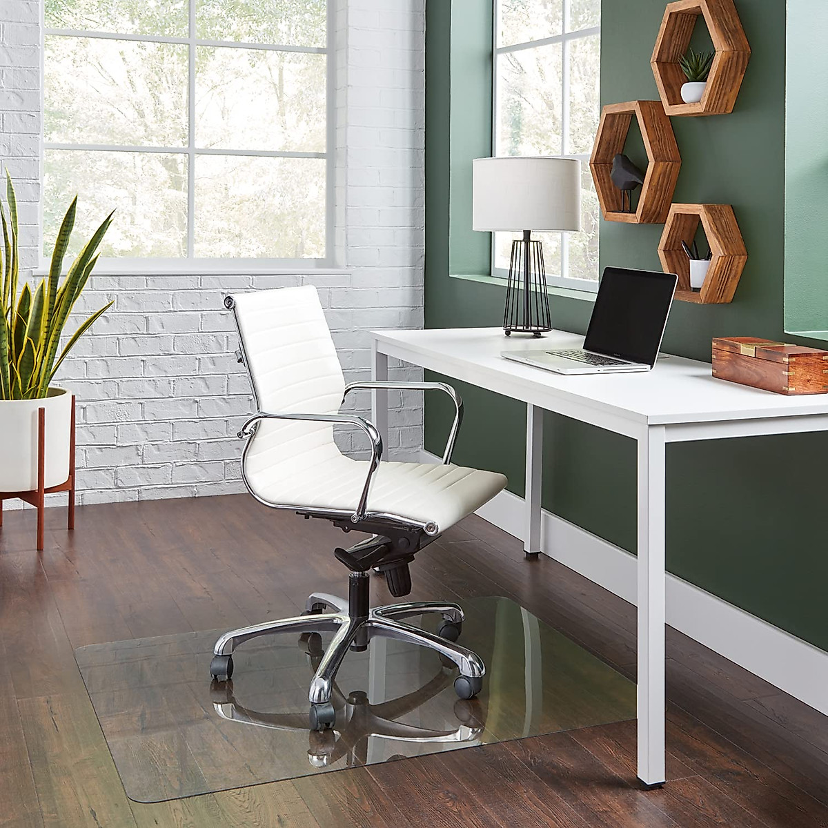 Oculus by Dimex Polycarbonate Office Chair Mat for Carpet and Hard Floors, 36" x 48" x 0.06" Mat, Clear Mat for Office Chair, Protects Floors Under Home Office Computer Desk, Ships Flat, Clear