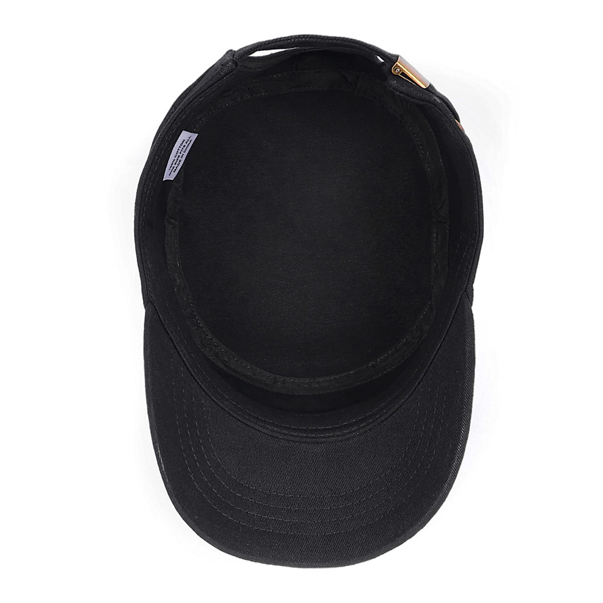 Zylioo Oversize XXL Flat Top Style Army Cap,Breathable Military Hat for Big Heads 22"-24.5",Extra Large Blank Army Hat