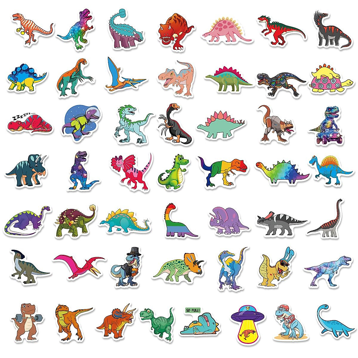 Dinosaur Stickers 100 Pcs Waterproof Vinyl Stickers for Water Bottles 2