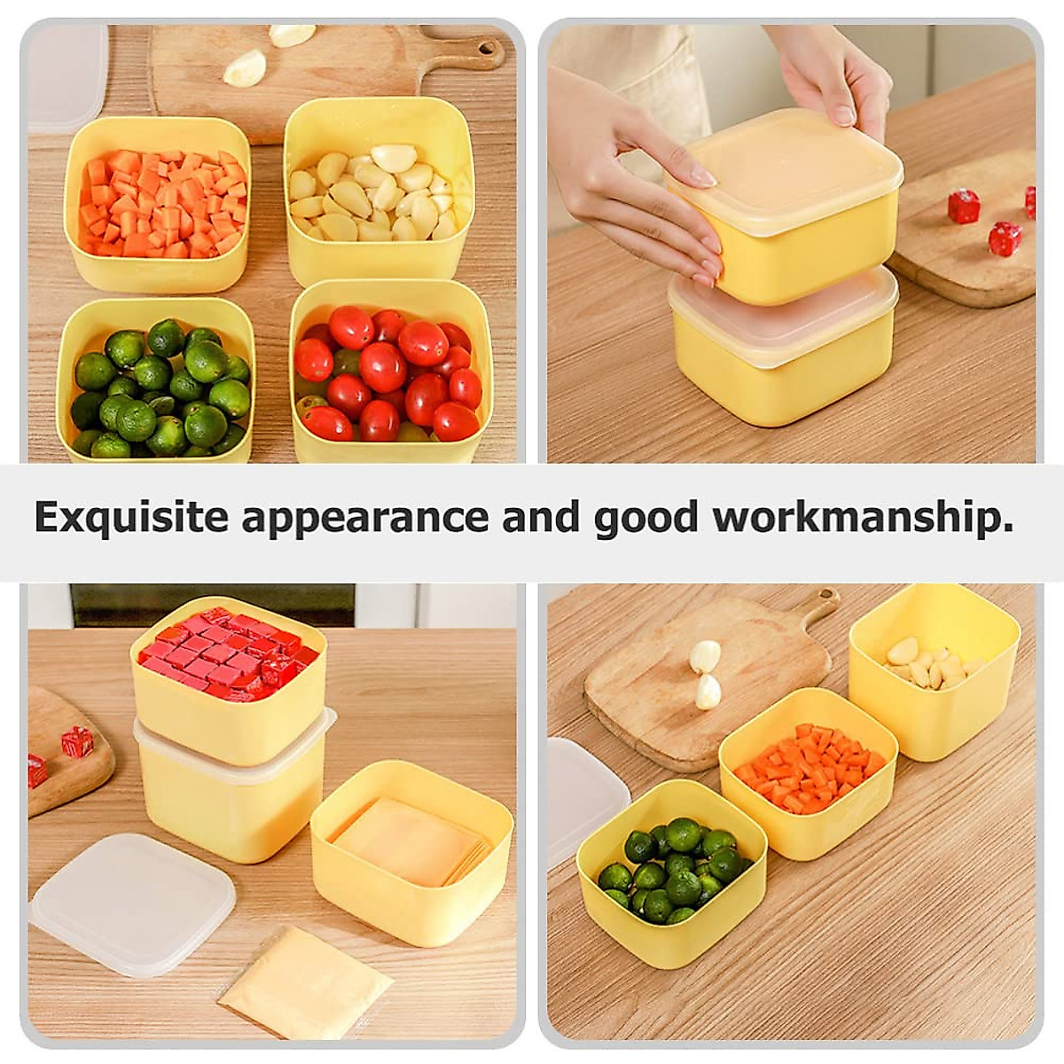 Luxshiny Cheese Storage Container Cheese Slice Holder Cheese Saver Keeper with Lid Meal Prep Food Organizer Airtight Keep Cheese Fresh for Fridge Bento Lunch Box S