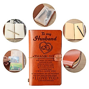 Welsky Anniversary for Him Husband Gifts from Wife, Birthday Gifts for Husband Anniversary Wedding Gifts for Him-I Love You Always&Forever-140 Pages Refillable Journal Husband Appreciation Gifts