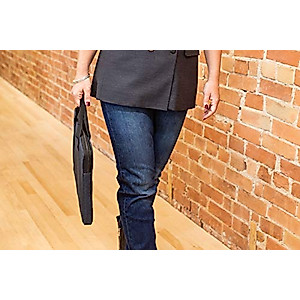 Rocelco 19" Portable Laptop Riser, Height Adjustable Travel Standing Desk Converter, Premium Compact Sit Standup Keyboard Monitor Rising Workstation with Carry Bag, Black R PDRB