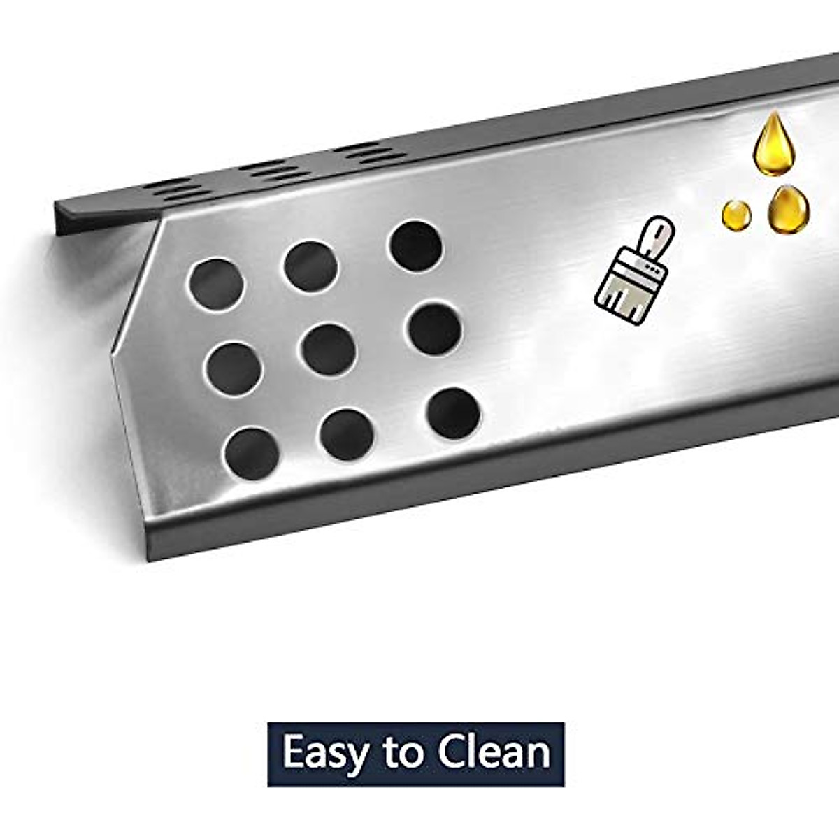 Hongso 5 Burners Pipe Tube and 5 Heat Plates Repair Kit Replacement Parts for Jenn Air Gas Grill 720-0709, 720-0709B, 720-0727, Kitchen Aid 720-0709C, 720-0954, 720-0954A, SBE6415-SPG4515