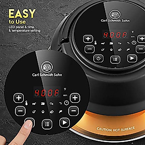 Air Fryer Lid CSS 8 in 1 Air Fryer Lid, 1000W Powerful Pressure Cooker Lid, Air Fryer