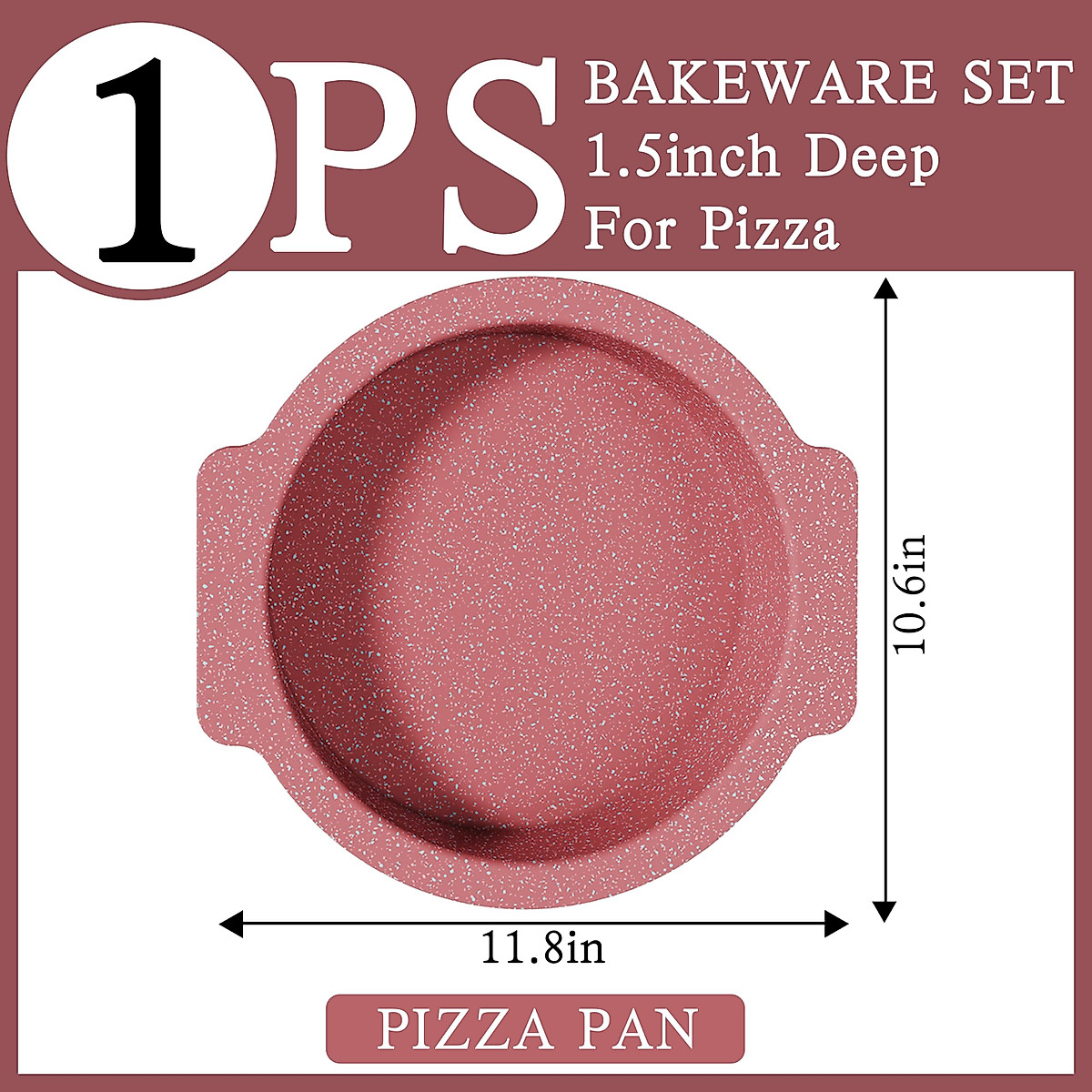 HIPTABLY Baking Sheet Pan Set, Oven Bakeware Set, Nonstick Baking Pans Set with Cooling Rack Stackable Muffin Pan, Cupcake Pan, Dishwasher Safe Carbon Steel Bake Set (Pizza Set)