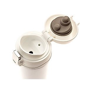 Insulated Stainless Steel Vacuum Flask Travel Mug, Leak Proof Beverage 16 Oz Thermos Bottle, White