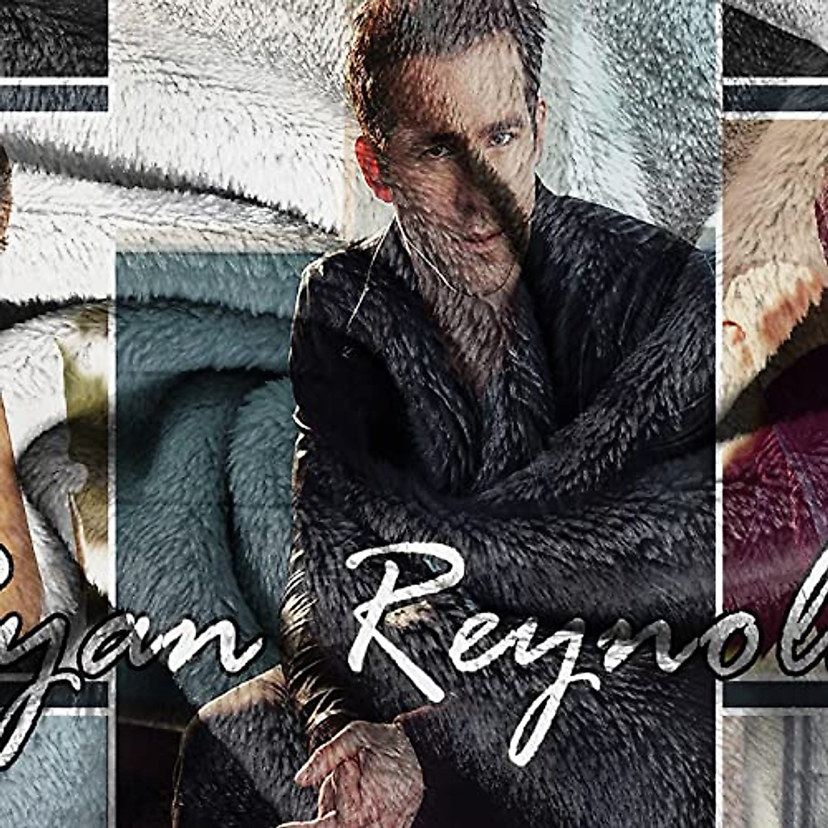 Soft Fleece Throw Blanket with 18"×18" Pillow Case, 3D Print Lightweight 40"×50" Flannel Blanket Warm Plush Blanket for Living Room Bedroom (Cool)