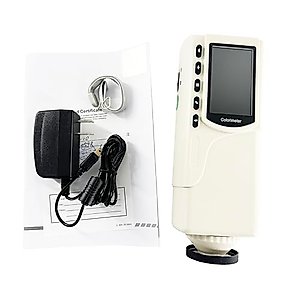 HFBTE Colorimeters Digital Color Meter Painting Ink Plastics Textile Food Color Measurement with 8°/d CIE LAB D65 Aperture 4mm Measuring Time 1.5s Repeatability ΔE*ab≤0. 03 USB lnterface Data Storage