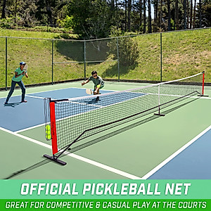 GoSports Regulation 22 ft Pickleball Net - Includes Net, Frame and Carry Case, Portable Design for Setup in Minutes