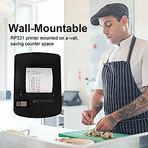 Rongta Thermal Receipt Printer, 80mm High-Speed POS Printer with Auto Cutter, 250mm/s, Ideal for Kitchen & Small Business, Compatible with Windows, Linux, MacOS