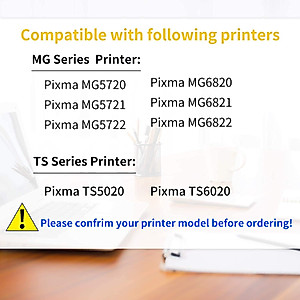 JetSir Compatible Ink Cartridges Replacement for Canon 270 271 XL 6 Color High Yield (PGBK/Black/Cyan/Magenta/Yellow/Gray), Worked with Canon Pixma MG7720 TS9020 TS8020 Printer