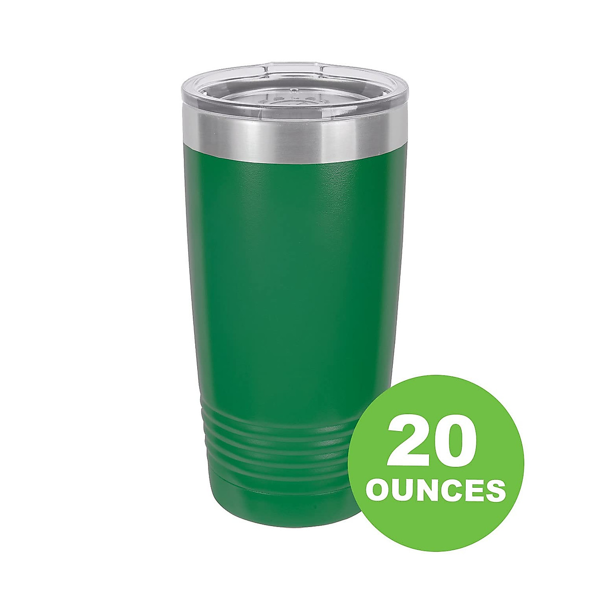 20-Ounce Vacuum Insulated Stainless Steel Tumbler Customized Etched Double-Walled Laser Engraved Coffee Green BPA-Free Mug, Lid, License to drill Dentist, Personalized Hot/Cold Insulated
