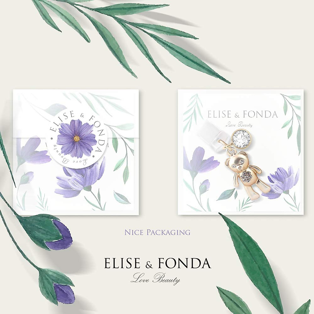 EIISE & FONDA CP1 USB Charging Port Anti Dust Plug Teddy Bear Pendant Phone Charm for iPhone 11/ XS MAX/XR/X/8 Plus/7/6S/6/SE iPad iPod