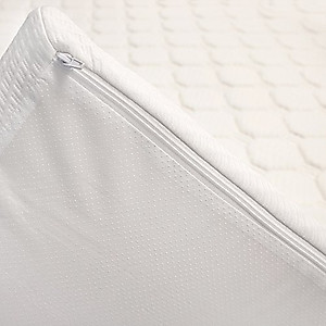 BioPEDIC Hybrid Micro Coil and Memory Foam Mattress Topper, Twin, White
