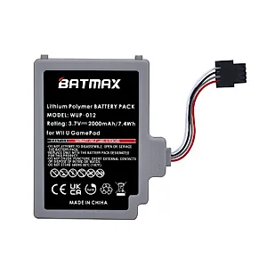 Batmax High Capacity 2000mAh WUP-010 Replacement Battery for Nintendo Wii U Gamepad WUP-012