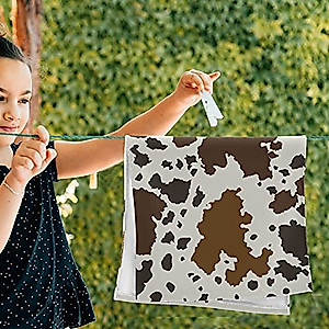Qilmy Cow Print Hand Towel Super Soft and High Absorbent Bath Towel Fast Drying Hand Towel for Home Bathroom Gym Hotel Yoga,28 x 14 Inch(2 Pack)