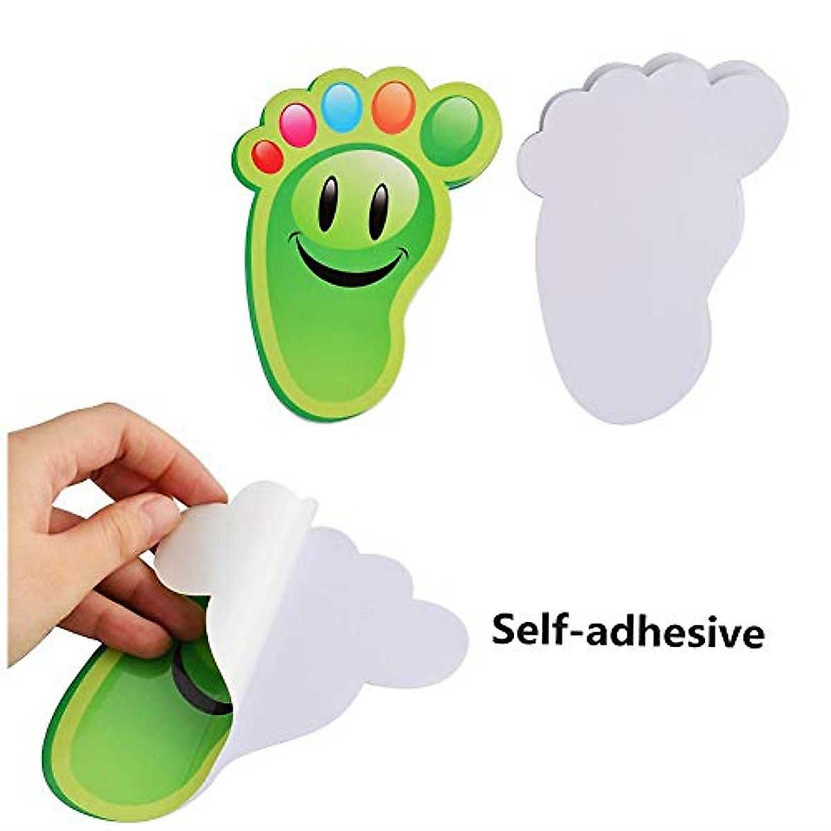 30 Pairs Kids Footprint Stickers for Classroom Floor Lineup Spots Adhesive Vinyl Animal Stickers Social Distancing Floor Decals for Kids Nursery Floor Stairs Decor, 3 Colors