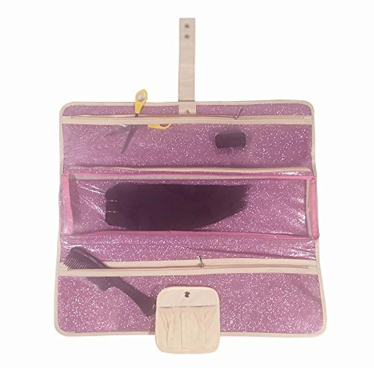 Portable Hair Extension Holder- Hair Extension Storage Case- All-in-One Storage Bag for Organizing Your Clip-In, Tape-In, Hair extensions, Weaves, Bundles, Hair Accessories, Human & Synthetic Hair