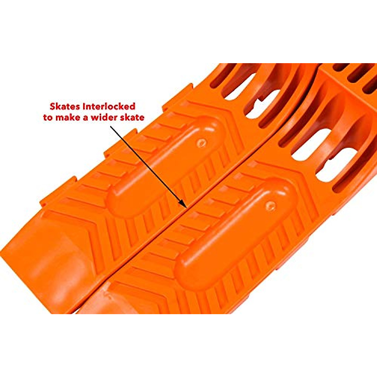 Mytee Products Interlocking Tire Skates for Tow Truck Wrecker Rollback Carrier Safety Orange (4pc Set)