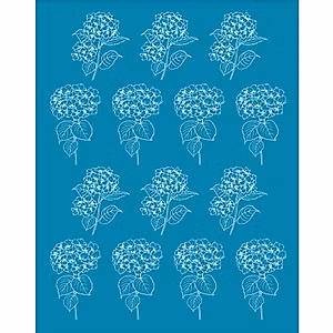 OLYCRAFT 4x5 Inch Clay Stencils Hydrangea Pattern Silk Screen for Polymer Clay Flower Silk Screen Stencils Mesh Transfer Stencils Plant Theme Mesh Stencil for Polymer Clay Jewelry Making
