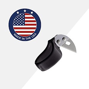 Razor's Edge Safety Knife - Utility Ring Knife for Finger with Sharp, Straight Blade - Ring Size 10 - Pointed Tip - Dozen - By Handy Twine Knife