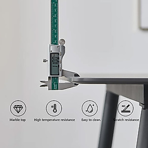 Luck Live 70.8'' Dining Table for 4 to 8 - High Hardness,Smudge Resistance,Fireproof,High Temperature Resistance - New Sintered Stone Material Rectangle Dining Table，Dining Room,White, Easy