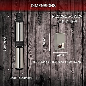 Red Lion RL12G05-3W2V Submersible Deep Well Pump with Control Box 1/2 HP, 12 GPM, 3-Wire, 230 Volt, Steel, 14942405