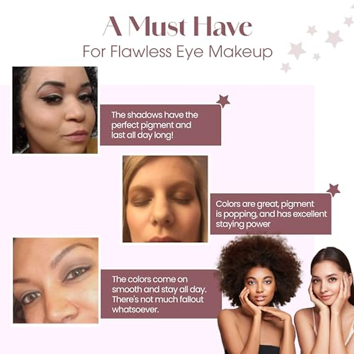 Lamora Eyeshadow Palette Makeup - Eye Makeup Palette with 16 Highly Pigmented Matte Shades - Vegan & Blendable