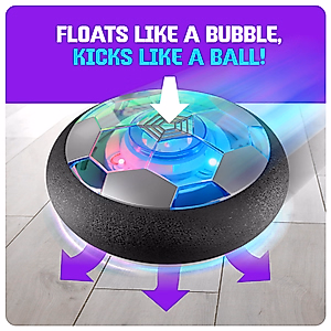 Hover Soccer Ball for Kids - Boy Birthday Gifts - Indoor Toy Games Easter Gift for Boys Age 6, 7, 8, 9, 10, 11, 12 Year Old - Light-Up Toys Game for Kid - 6-8, 8-12 - Gift for 8 Year Olds (Single)