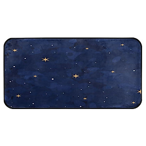 Kigai Starry Night Kitchen Rug Mat Anti-Fatigue Comfort Floor Mat Non Slip Washable Kitchen Rug for Kitchen Washroom Bedroom Sink 39 x 20 inch