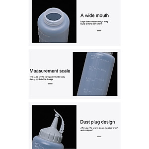 Squeeze Oil Pot, Multi-purpose BPA Free Sauce Bottle Plastic Practical Good Sealing Ketchup Bottle for Home Grey S