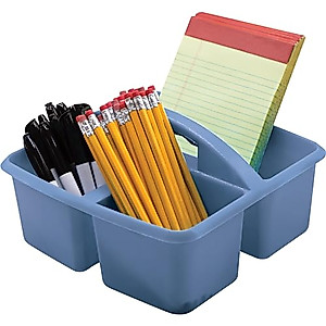Teacher Created Resources Slate Blue Plastic Storage Caddy, Pack of 6