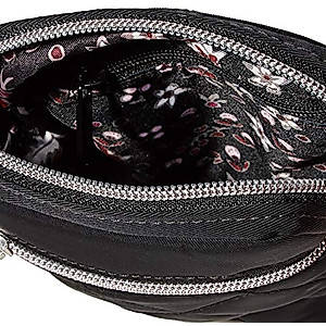 Vera Bradley Women's Performance Twill Small Convertible Crossbody Purse With RFID Protection, Black, One Size