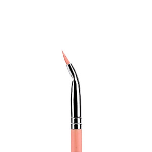 Bdellium Tools Professional Makeup Brush - Pink Bambu Series 708 Bent Eyeliner - With Soft Synthetic Fibers, For Smooth Application (Pink, 1pc)