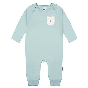 Gerber Baby Boys' 2-Pack Long Sleeve Jumpsuit, Blue Polar Bear, 3-6 Months
