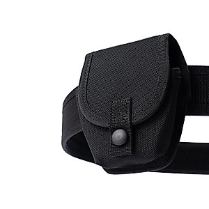 TACNEX Handcuff Case w/Belt MOLLE Strap Clip Cuff Pouch fits Standard Chained/Hinged Handcuffs Nylon Holster Holder Police Law Enforcement Security Corrections Officer Top Flap w/Snap