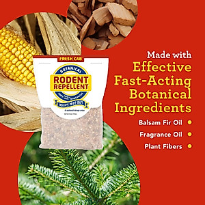 Fresh Cab Botanical Rodent Repellent - Environmentally Friendly, Keeps Mice Out, 4 Scent Pouches