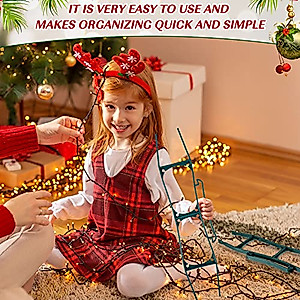 Vicenpal Christmas Lights Storage Holder, Holiday Light Storage All Purpose Light Cord Wind up Organizer for String Lights, Extension Cords, Magnet Fishing Rope (Green, 12 Pieces)