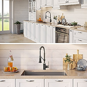 KRAUS 32-inch 16 Gauge Standart PRO Kitchen Sink Combo Set with Bolden 18-inch Kitchen Faucet and Soap Dispenser, Stainless Steel Matte Black KHU100-32-1610-53SSMB