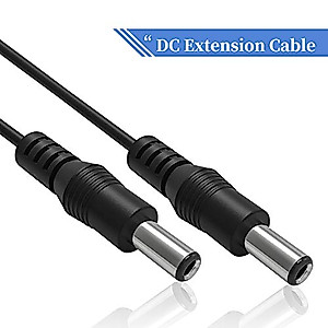 DC to Bare Wire, 5.5mm x 2.5mm 2 Pack 3ft DC Power Male Plug Connector Jack to Bare Wire Open End Replacement for Power Supply Cable Repair