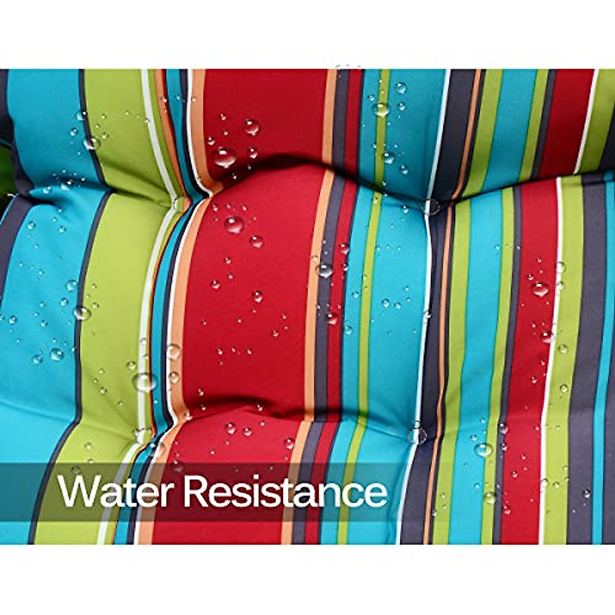 Enipate Weather Resistant Adirondack Chair Cushions High Back Indoor Outdoor Patio Tufted Lounge Cushion Seat Pads (Striped Color)